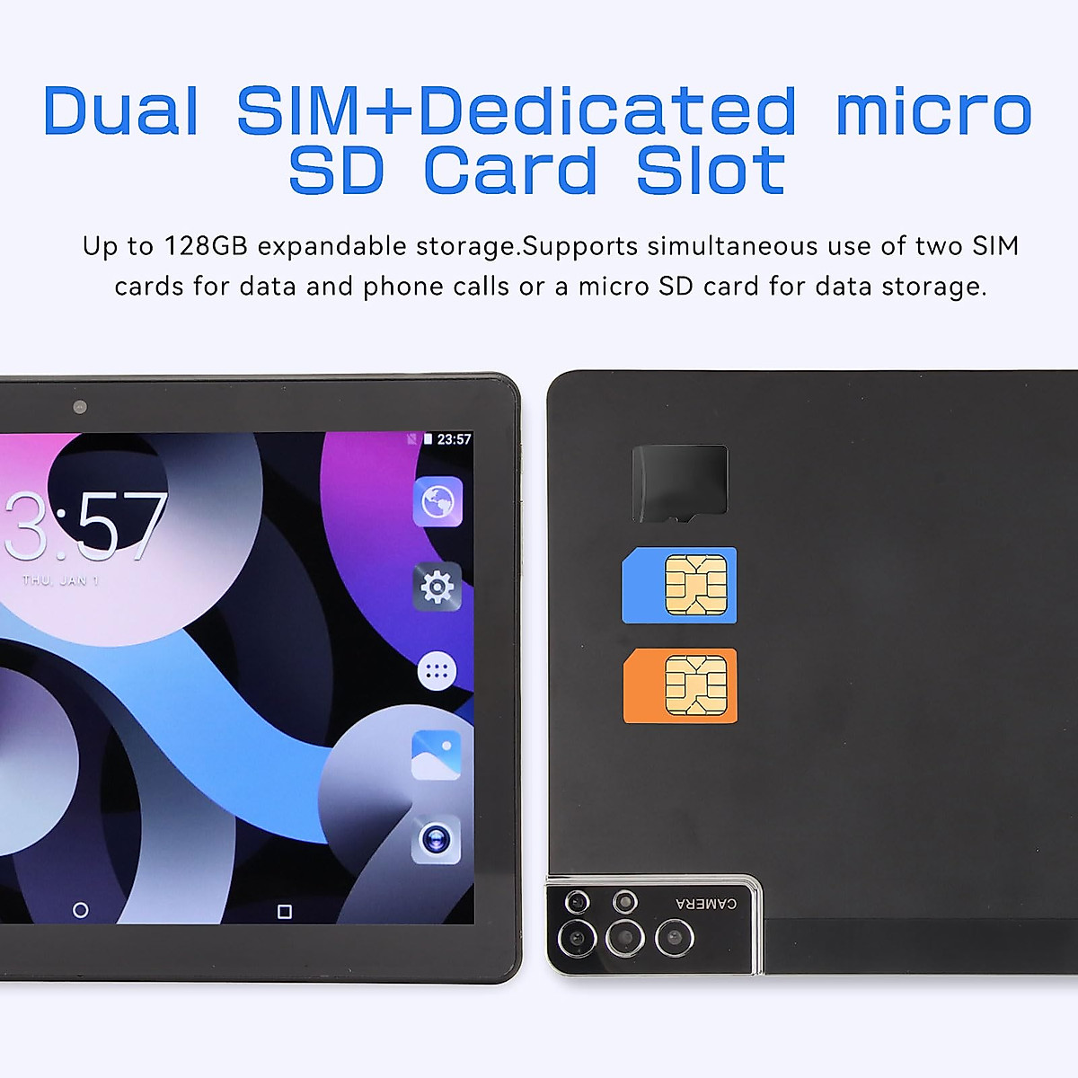 Gugxiom Android 12 Tablet 10.1 Inch Tablet, 4GB ROM Octa Core Processor 8800mAh Battery, 1920x1200 IPS HD Touchscreen 8MP + 13MP Camera, Bluetooth,WiFi (US Plug)