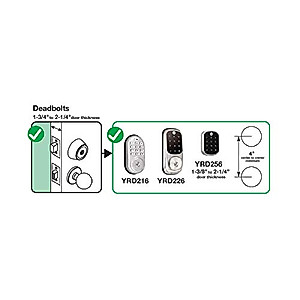 Yale Assure Lock with Z-Wave, Satin Nickel Smart Keypad Deadbolt Lock Works with Ring Alarm, Samsung SmartThings, (Hub Required, Sold Separately), ‎YRD216-ZW2-619