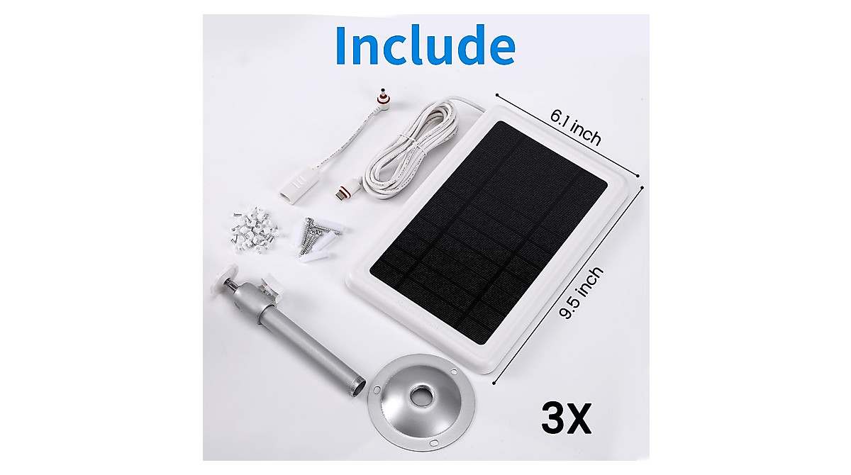 Ring Camera Solar Panel, Solar Battery Charger, Power for Ring ...