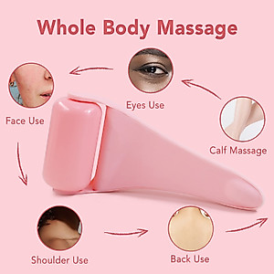 huefull Face Ice Roller Massage, Ice Roller for Face & Eye Puffiness Relief, Shrink Pores, and Tighten Skin, Skin Care Tool