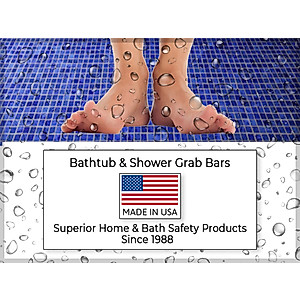 Shelf Grab Bar for Bathroom Shower Tub Kitchen Safety/304 Stainless Steel/Matte Black/ 18" x 5.5"