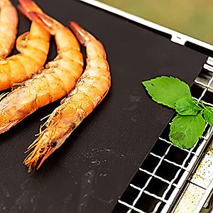 AssaiLuck Grill Mats for Outdoor Grill - Set of 6 Nonstick Heavy Duty Grill Mats - 15.75 x 13 Inches, PFOA-Free, Dishwasher Safe, 500°F Heat Resistant