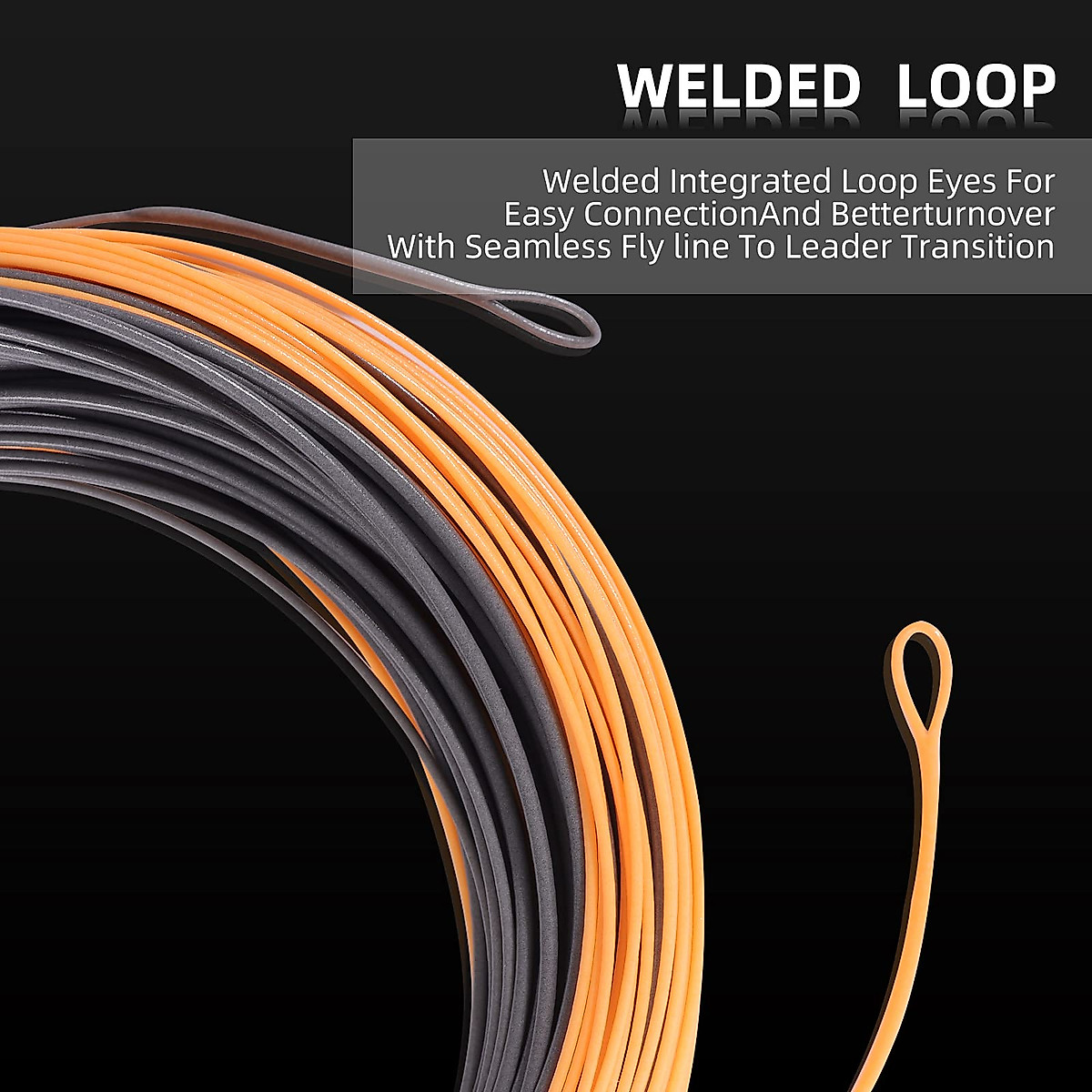 ANGLER DREAM Orange Gray Fly Line 90FT Weight Forward Floating 6WT Fly Fishing Line