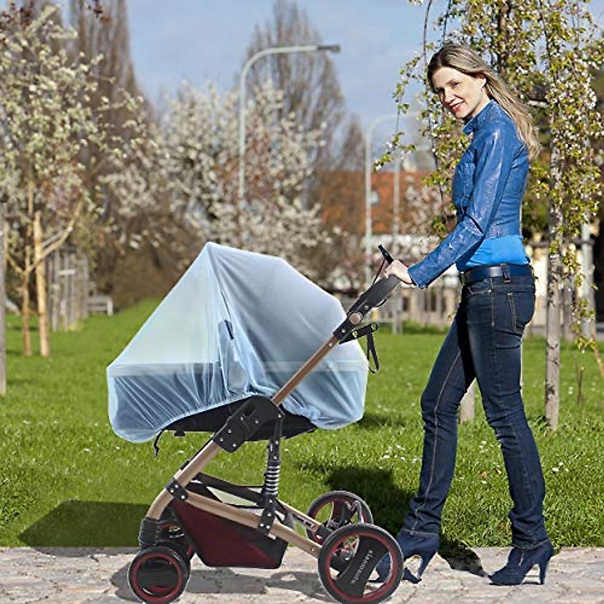 Baby Mosquito Net for Stroller - 2 Pack Bug Net Insect Barrier for Strollers, Car Seats, Bassinets, Carriers