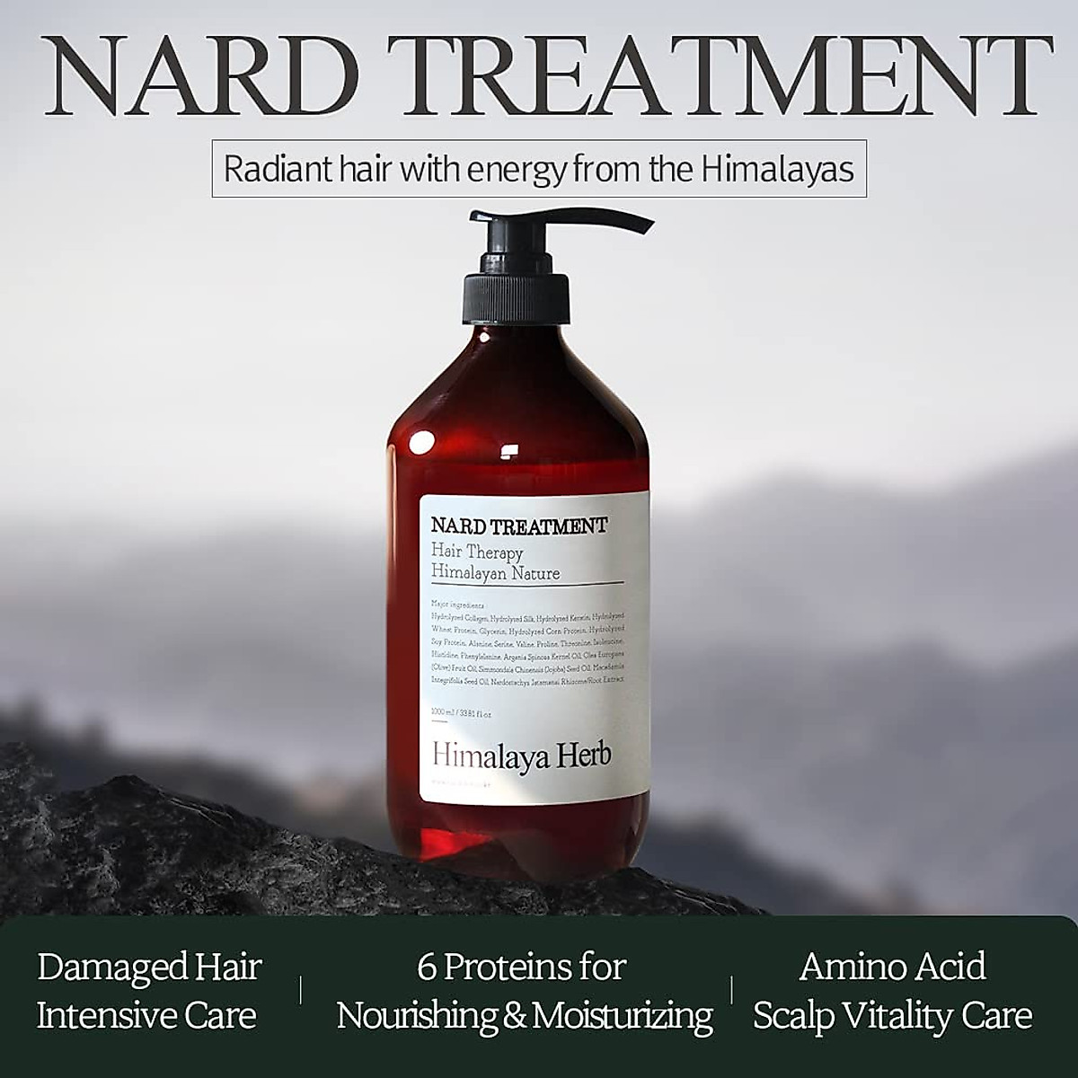 NARD Shampoo and Conditioner Set Signature - Scalp Vitality, Soft Cleansing, Hair Care, and Treatment (Containing Argan Olive Jojoba Macadamia Sunflower Oil, Protein, and Amino Acids) - 33.8 oz