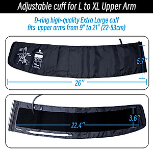 LUANERL Manual Blood Pressure Cuff Adult 9”-21” Inches (22-53CM) (Large/XL)- Aneroid Sphygmomanometer -Extra Large with Integrated Bulb, Dial and Air Valve, Comfort Cuff | for Clinical or Home Use