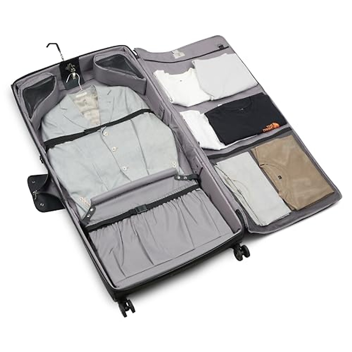 DELSEY Paris Luggage Helium DLX Garment Bag with Spinner Wheels, Black, 24 Inch