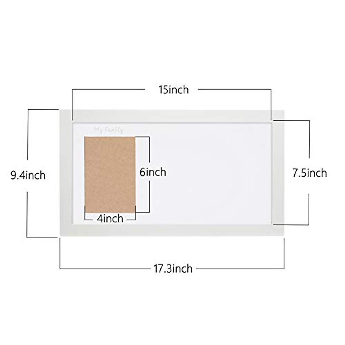 NWK DIY Family Photo + Family Hand/Footprints Kit with 10 X 17inch Elegant White Wood Picture Frame, Non-Toxic Watercolor Paints, Baby Shower Adoption Father's Day Gift for New Mom Dad (with Ink pad)