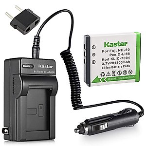 Kastar Battery 1-Pack and Charger for Kodak KLIC-7004 and Kodak EasyShare M1033 EasyShare M1093 is EasyShare M2008 EasyShare V1073 V1233 V1253 V1273 PLAYSPORT PLAYTOUCH PlayFull Dual Zi12 Zi8 Zx3