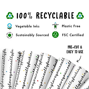 Central 23 Rude Wrapping Paper - I really f**king love you - Funny Wrapping Paper Adult - Inappropriate Gift Wrap - Perfect for Girlfriend or Boyfriend - Birthday Anniversary Valentines Day