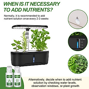Hydroponic Plant Food (600ml in Total), A&B Indoor Plant Food for Hydroponics System and Potted Houseplants, Seed Pods kit Plant Food Hydroponic Nutrients for Growing Vegetables Fruits Flowers Herbs