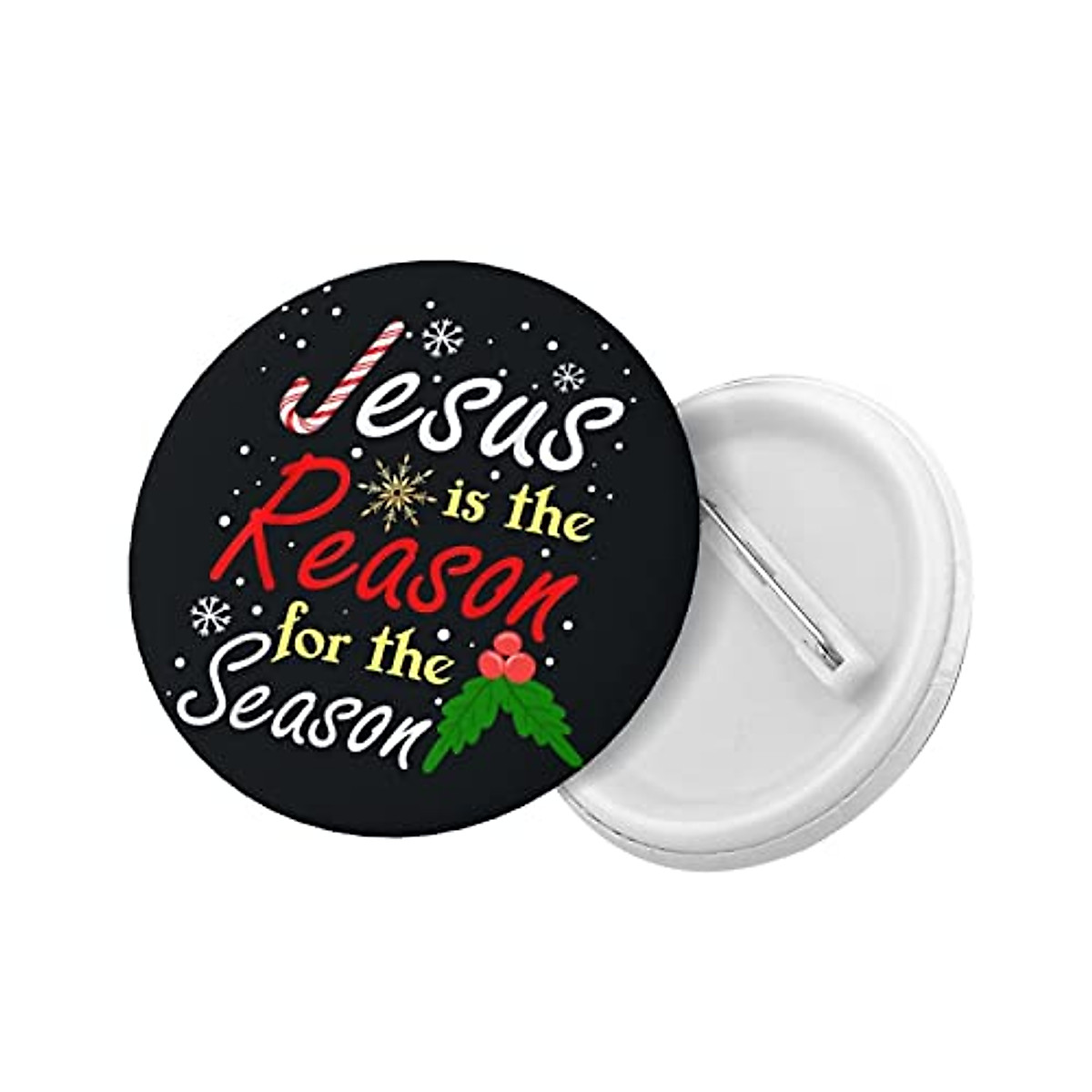 Christian Jesus is The Reason for The Season Pins Funny Christmas Stocking Stuffer Gifts Button Pins Buttons Badges Pins