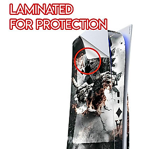 ITS A Skin Skins Compatible with Sony Playstation 5 Console Disc Edition - Protective Decal Overlay Stickers wrap Cover - Ace Diamonds Grim Reeper Skull
