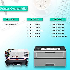 HIINK Compatible Toner Replacement(with Chip) for Brother TN-760 TN760 TN730 Toner Cartridge use with Brother L2550DW L2350DW L2370DW L2390DW L2395DW L2710DW L2750DW Printers(Black,2-Pack)