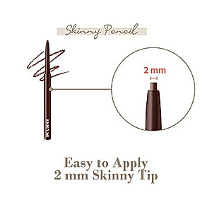 IM UNNY Skinny Fit Slim Eyeliner Pencil S04. Red Brown, All Day Waterproof, Smooth Easy Drawing Long Lasting Gel Soft Touch Vivid Color,1 Count Korean Makeup