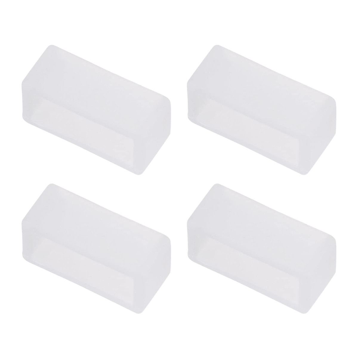 uxcell Watch Band Strap Loops, Rubber Replacement Fastener Rings Silicone Watch Holder Keeper for 16mm Width Watch Band, Transparent 4 Pcs