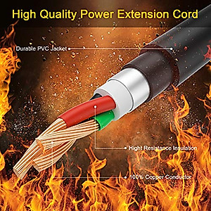 Rophor Generator Transfer Switch Adapter Cord TT-30P Male to L14-30R Female, 30 Amp 3 Prong to 4 Prong Generator Plug Adapter, RV Generator Plug to Inlet Box, 1.5FT