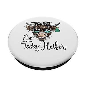 Highland Cow Bandana Cowhide Not Today Heifer Western Animal PopSockets Standard PopGrip