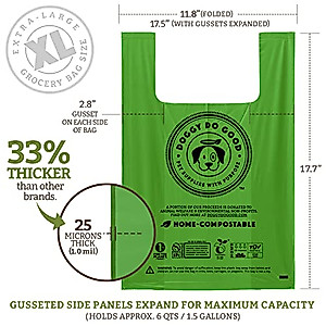 Doggy Poop Bags | Dog Waste Bags with Handles | Unscented, 38% Vegetable-Based, Thick & Leak Proof, Easy Open | X-Large Size | 30 Count