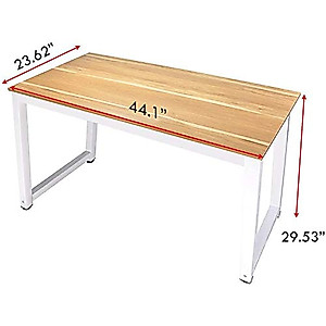 LEGENDARY-YES Laptop Computer Desk PC Table - Wood Workstation Study Writing Gaming Bench Home Office Furniture Tables for Bedroom