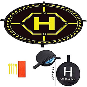 Fstop Labs 36 inch RC Drone Waterproof Collapsible Foldable Landing Pad for DJI Tello Mavic 2 Zoom Air Pro Platinum Phantom 3 4 Spark Accessories High Contrast