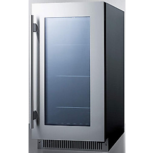 CL181WBV 18" Commercial Beverage Center with 2.9 cu. ft. Capacity Digital Thermostat LED Lighting Professional Handle in Stainless Steel