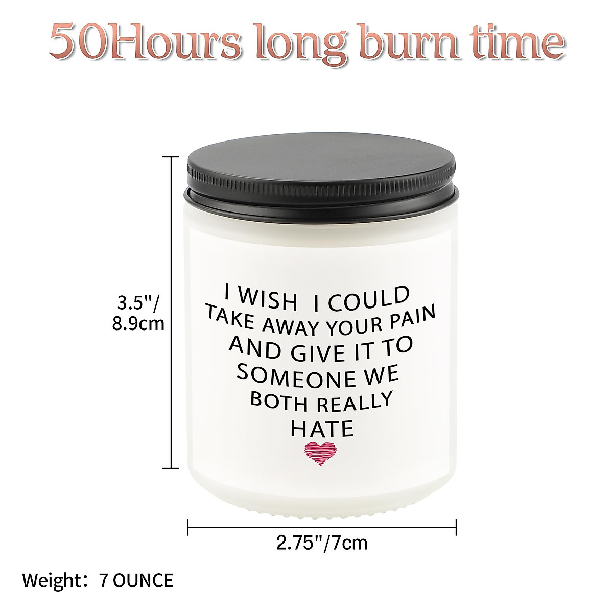 BeauGift Get Well Gifts for Women, Get Well Soon Gifts for Women After Surgery, Feel Better Gifts for Women, Inspirational Candles for Condolence, Miscarriage, Cancer, 7oz Soy Wax Lavender Scented