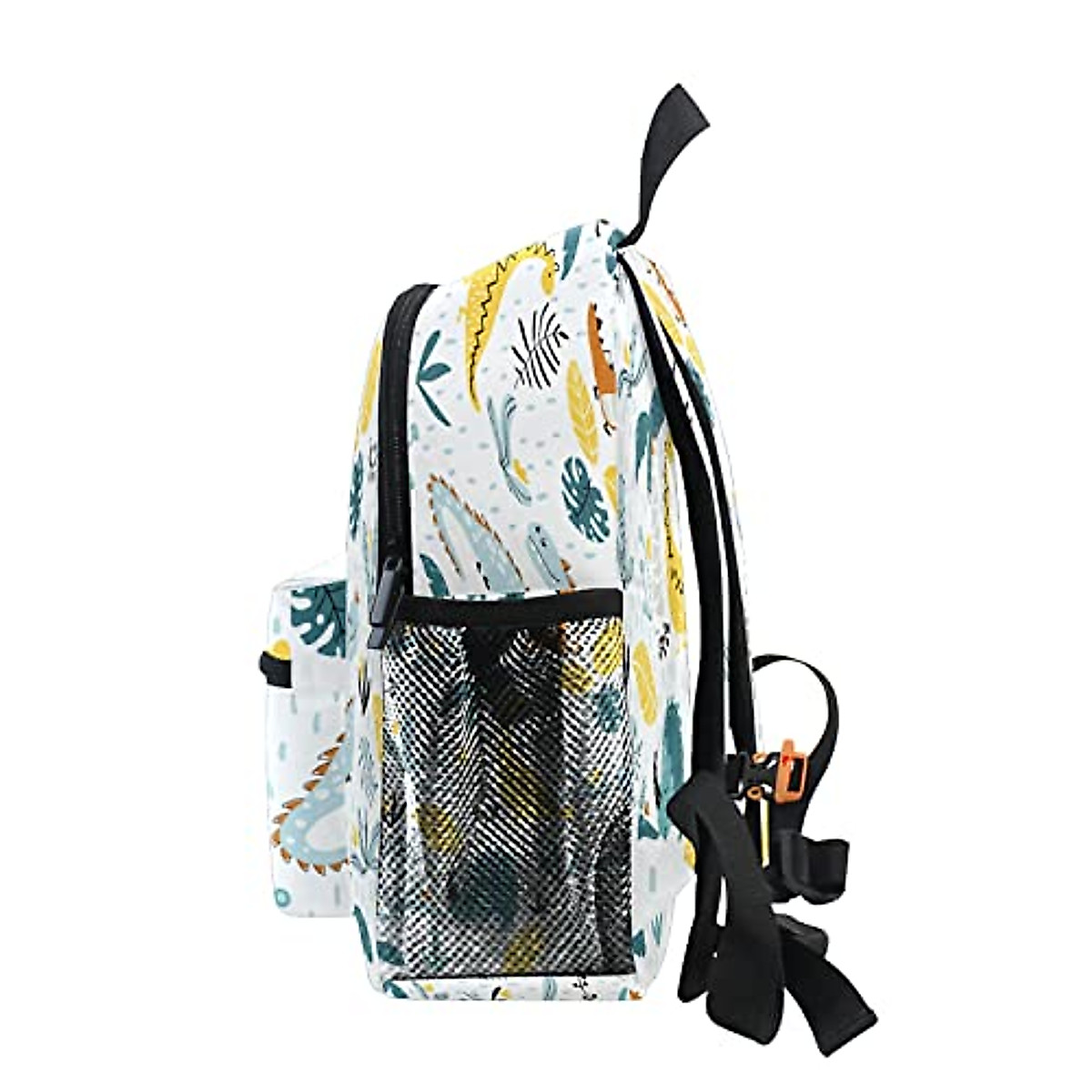 senya Yellow Cute Dinosaurs Kids Backpack with Chest Clip, Toddler Schoolbag Preschool Bag for Girls Boys One Size