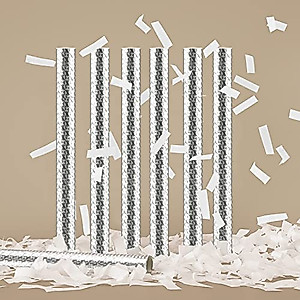 Battife 14Pack White Confetti Wands Tissue Paper Confetti Flick Flutter Sticks for Wedding Celebrations Anniversary Birthday Party White, 14 Inch