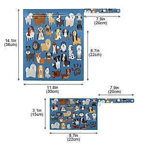 Dog Puppy Wet Dry Bags Animal Paw Print Waterproof Baby Cloth Diaper Bags with Two Zippered Pockets Beach Travel Bag for Swimsuit&Wet Cloth 2pcs