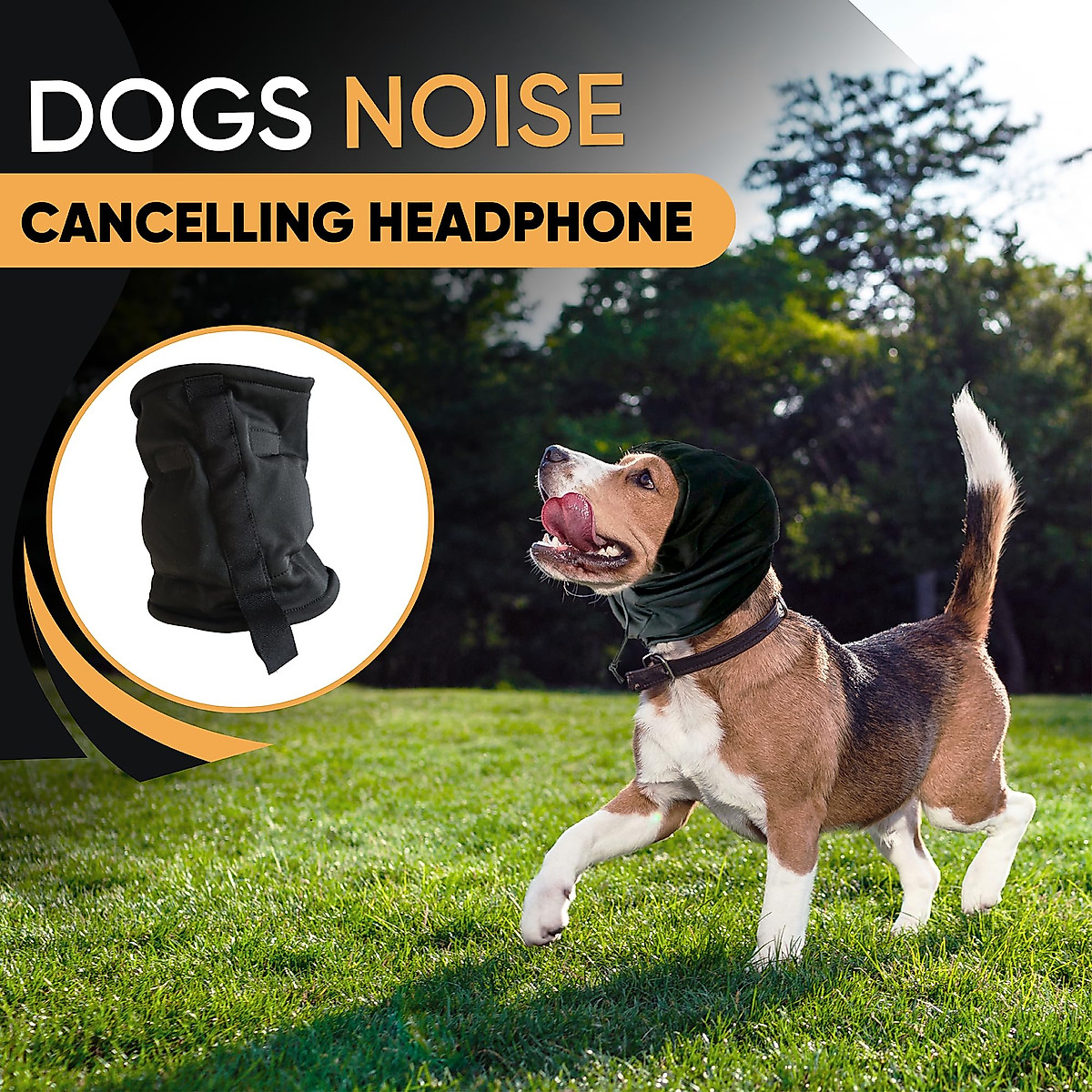 CHOMIN PRO Calming Hoodie for Dogs, 29dB NRR Noise Protection (Size M), Noise Cancelling Headphones for Dogs, Dog Ear Protection from Thunder, Fireworks, Vacuums