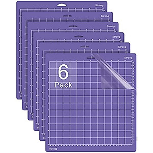 Gwybkq Cutting Mat for Cricut Explore Air 2/Maker 6 Pack Strong 12x12 Purple Adhesive Sticky Non-Slip Cut Mats for Silhouette Cameo 4/3/2/1 Replacement Accessories for Crafts