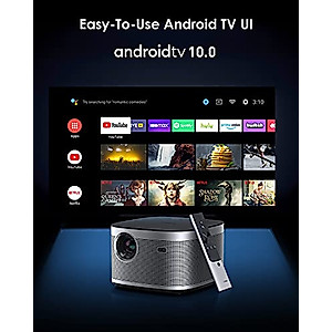 XGIMI Horizon 1080p FHD Projector 4K Supported Movie Projector, 2200 ANSI Lumens, Harman Kardon Speakers, Android TV 10.0, Auto Focus, Auto Keystone Correction, Auto Object Avoidance, WiFi Bluetooth