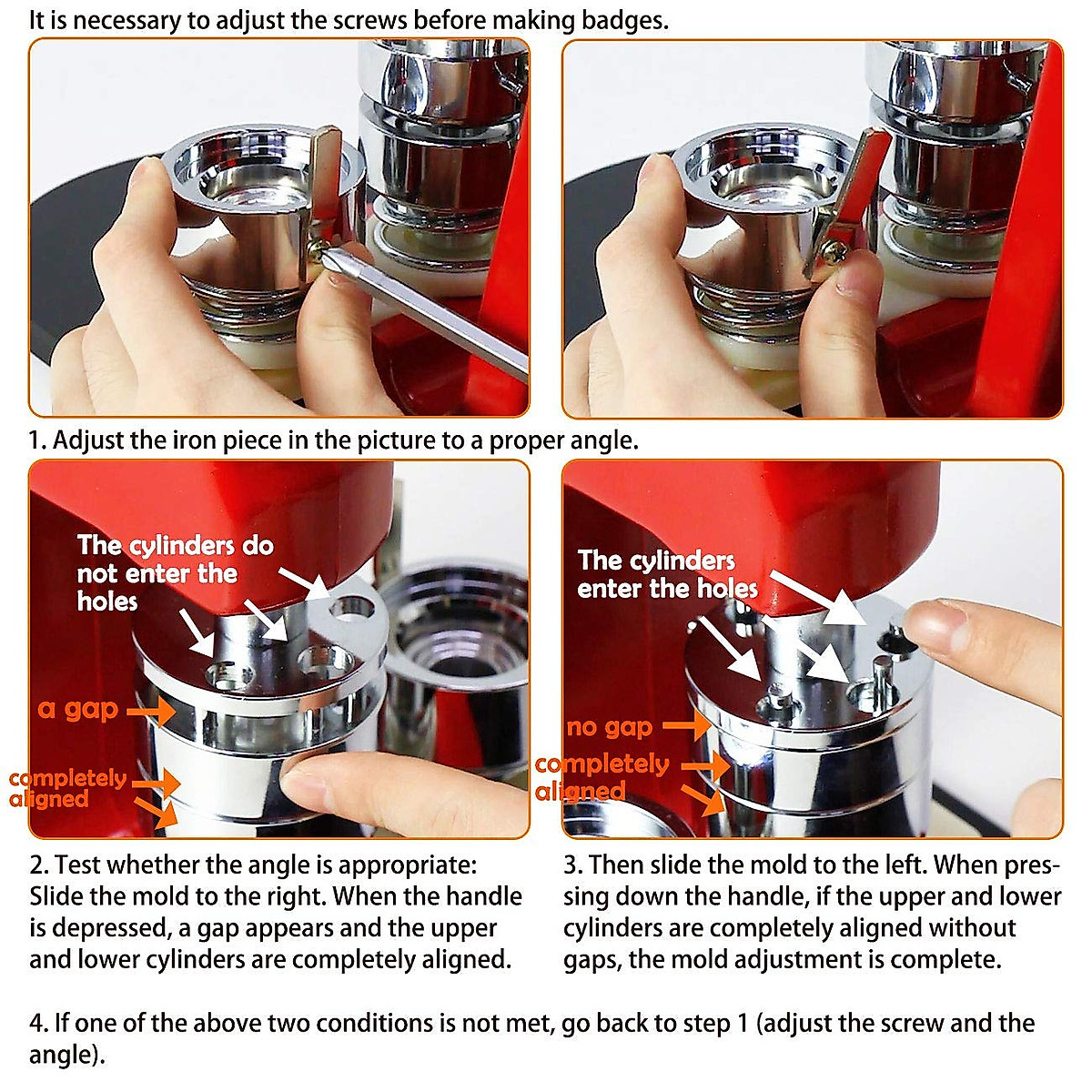 BEAMNOVA Button Maker Machine DIY Round Pin Maker Kit, 32mm / 1.26 in (About 1-1/4 Inch) Badge Press Machine with 1000 Button Blanks Parts Supplies