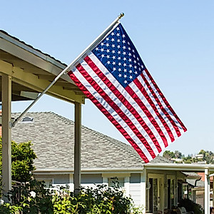 American Flags for Outside 3x5 USA Flag Made in USA Embroidered Stars Heavy Duty US Flag Banner for High Winds Sewn Stripes Oxford Cloth Header with 4 Rows Stitched Edge