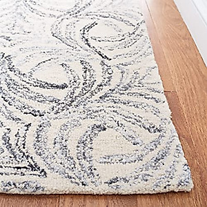 Safavieh Jardin Collection 8' x 10' Ivory/Grey JAR728F Handmade Contemporary Wool Blend Area Rug