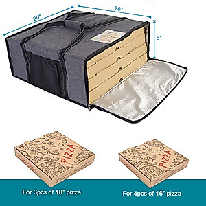 YINFEI Insulated Pizza & Food Delivery Bags Pizza Bag,Pizza Carrier Warmer Bag for Delivery,20" X 20" X 8"(Upgrade)