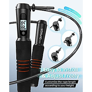 RENPHO Smart Jump Rope, Fitness Skipping Rope with APP Data Analysis, Workout Ropes for Home Gym, Crossfit, Jumping Counter Exercise Men, Women