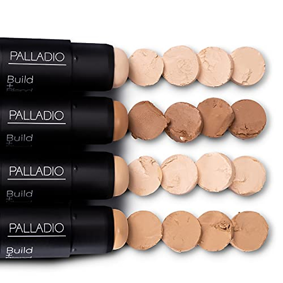Palladio BUILD & BLEND Foundation Stick, Medium Coverage Buildable Contour Stick for Face, Ultra Blendable Creamy Formula for a Natural Shine Free Finish, Professional Makeup for Perfect Look, 0.25 Ounce (Natural Beige)