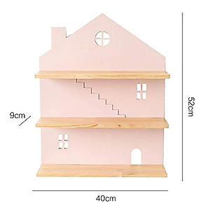 PIBM Stylish Simplicity Shelf Wall Mounted Floating Rack Shelves Retro Partition Storage Sundries Cosmetic Multifunction Storage Bedroom,3 Sizes, a , 40X9X52CM