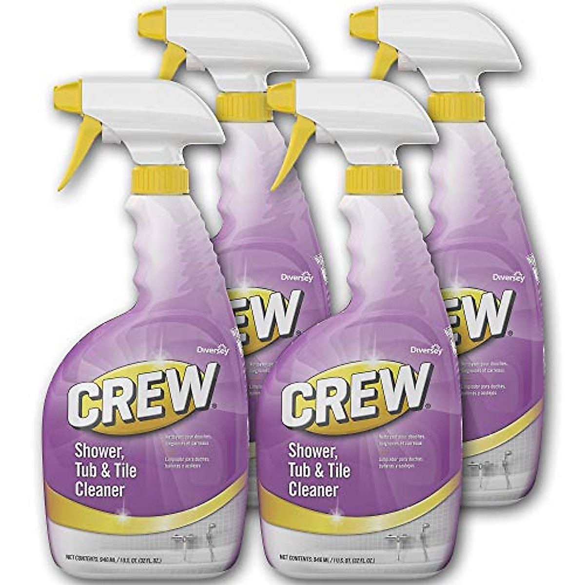 Diversey - CBD540281 Crew Shower, Tub and Tile Cleaner 32 oz./946 mL Capped Spray Bottles (Pack of 4)