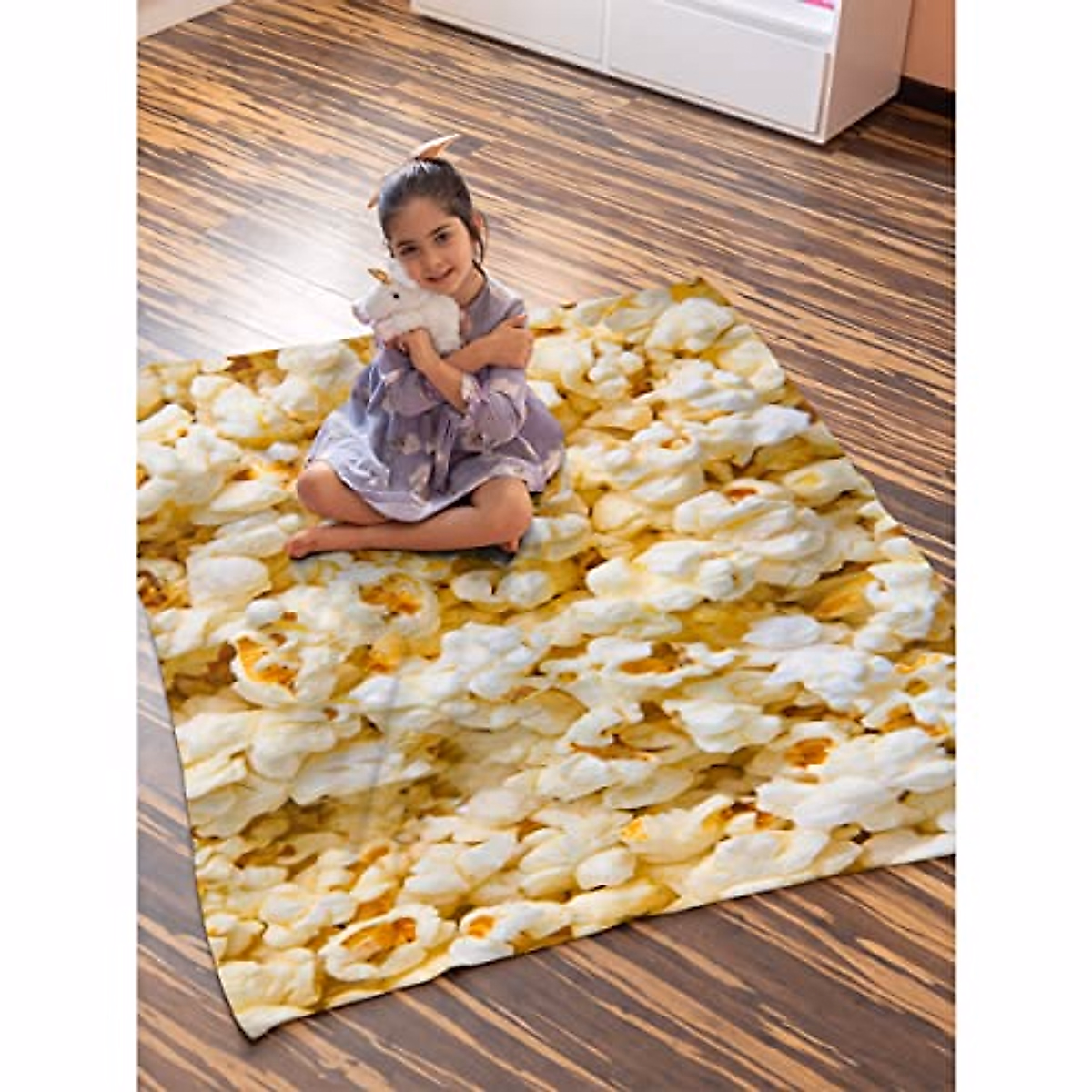 Darani Popcorn Fun Novelty Food Lightweight Super Soft Cozy Throw Blanket Warm and Lightweight Soft Flannel Blankets 40x30 XSmall for Puppy Bed Blanket