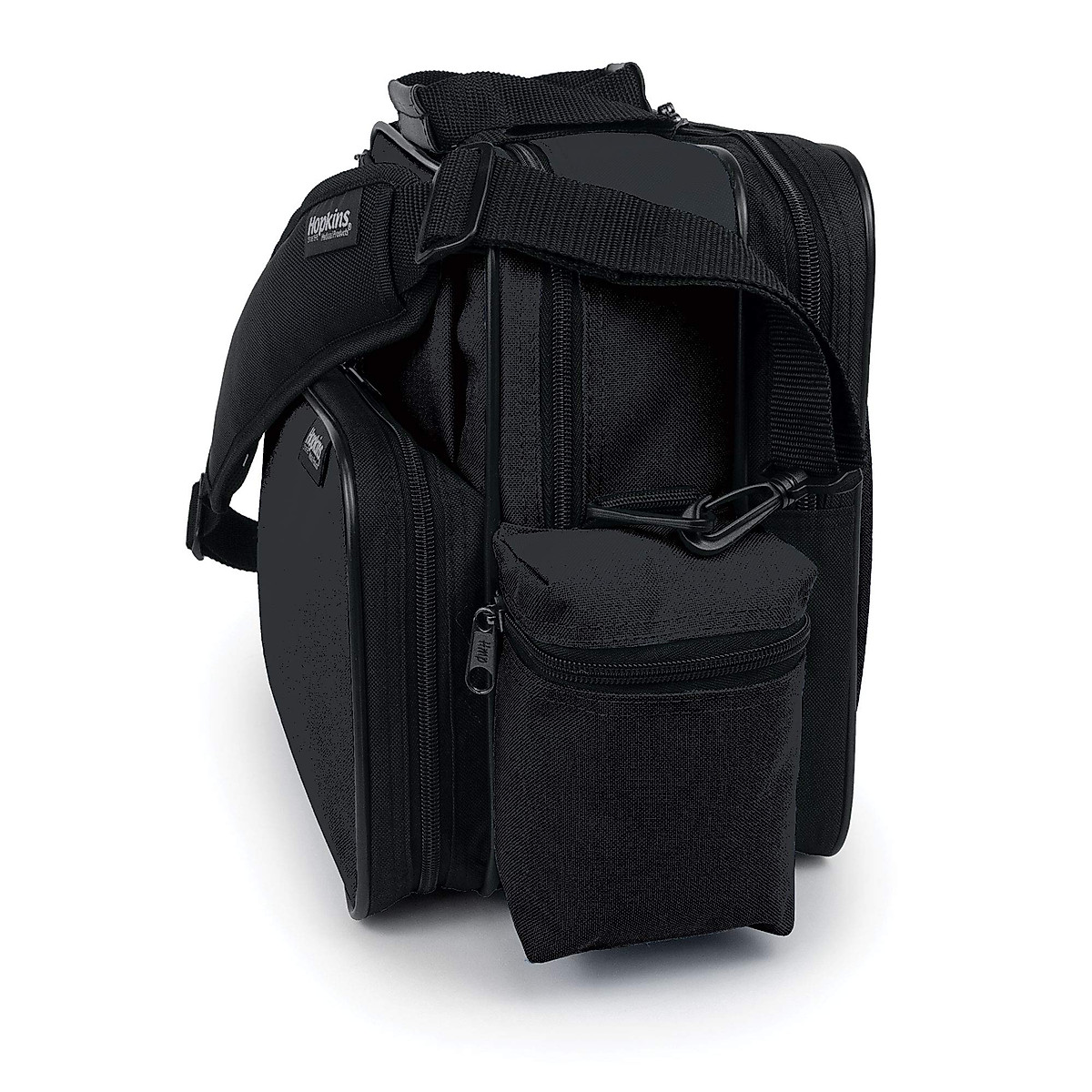 Hopkins Medical Products Home Health Shoulder Bag, 600D Waterproof Exterior, Large Storage Compartments, Removable Adjustable Shoulder Strap, 14x11.5x8