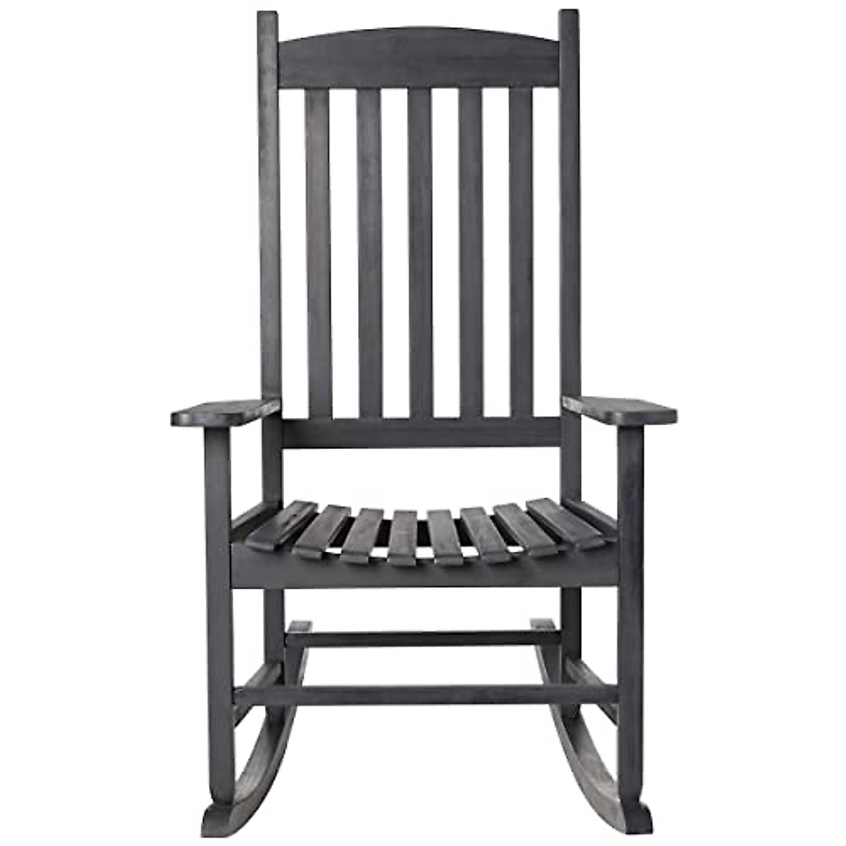 Amazon Aware FSC Certified Outdoor Porch Rocker Chair, Acacia Wood, Black