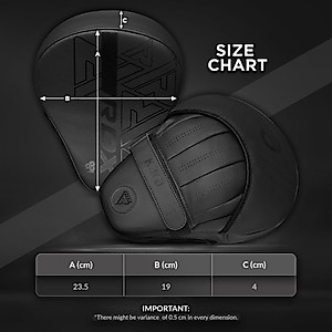 RDX Boxing Pads Curved Focus Mitts, Maya Hide Leather Kara Hook and jab Training Pads, Adjustable Strap Ventilated, MMA Muay Thai Kickboxing Coaching Martial Arts Punching Hand Target Strike Shield