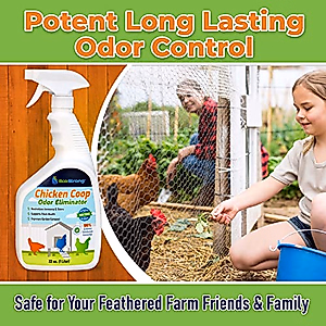 Eco Strong Chicken Coop Cleaner and Odor Eliminator, All Natural Deodorizer - Ready to Use – 32 oz Sprayer