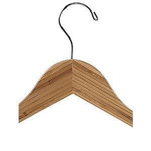 Bamboo Hangers for Clothes - Hanger 17" - Case of 50