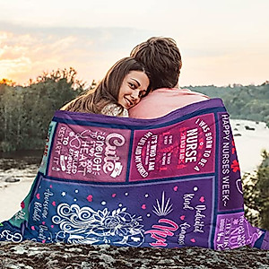 Nurse Gifts for Women, Nurse Practitioner Gifts, Gifts for Nurses Blanket 60"x50", Nurse Week Gifts, School Nursing Student Gifts, RN Gifts for Nurses, Nurse Birthday Retirement Graduation Gifts Ideas