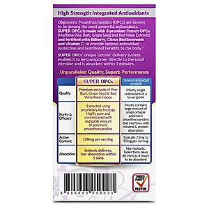 LABO Nutrition Super OPCS – Premium French Maritime Pine Bark Extract, 150mg per Serving – for Healthy Circulation, Radiant Skin, Immunity, Heart Health, Antioxidant Protection – Gluten Free
