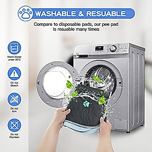 Aitmexcn Washable Puppy Dog Pee Pad, 2PCS 100% Waterproof Whelping Training Mat for Puppy/Senior Dog, Fast Drying Reusable Puppy Pads for Indoor, Outdoor and Car Travel- 18'' x 24''